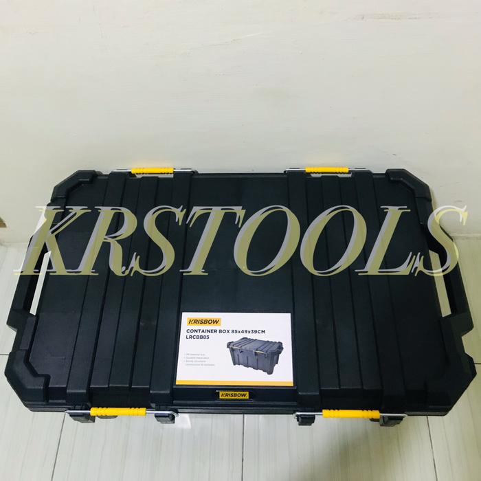 Jual Krisbow Container Box Heavy Duty Kotak Penyimpanan 85 Ltr - Hitam ...