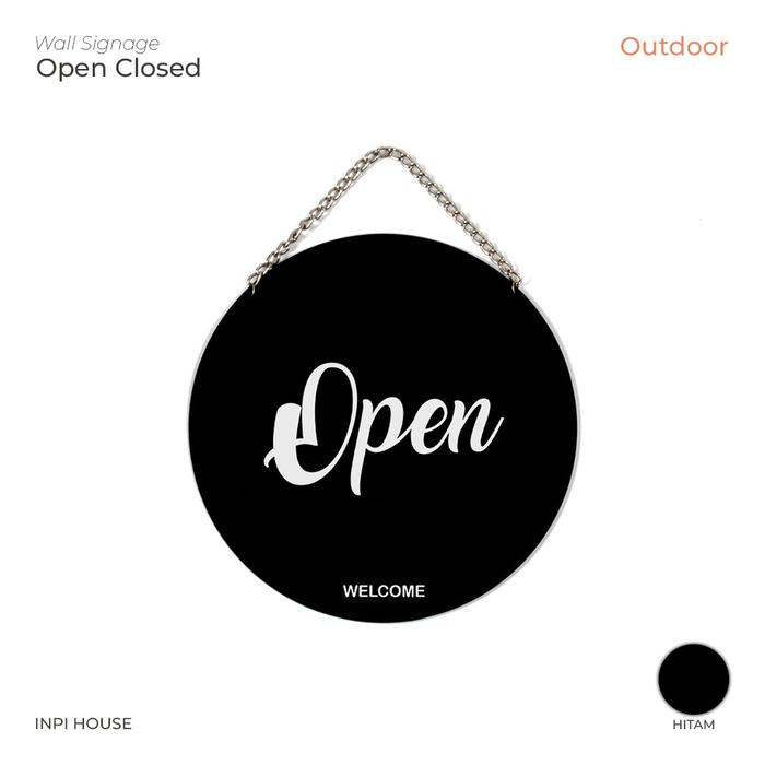 Jual sign board open closed akrilik - open close signage - sign pintu ...