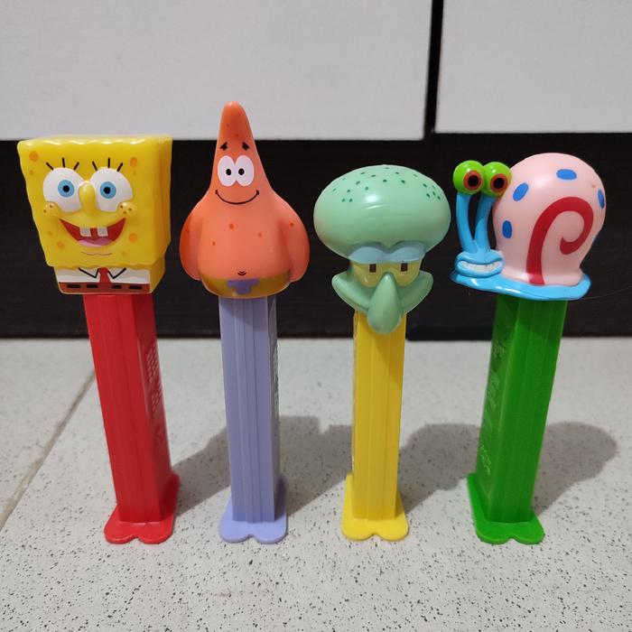 Jual PEZ CANDY DISPENSER SPONGEBOB WINNIE THE POOH MARIOBROS TOY STORY ...