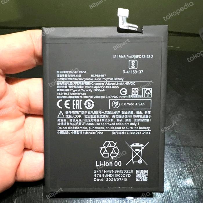 Jual BATERAI XIAOMI REDMI NOTE 10 5G - BN5A / POCO M3 PRO ORI 100% NEW ...