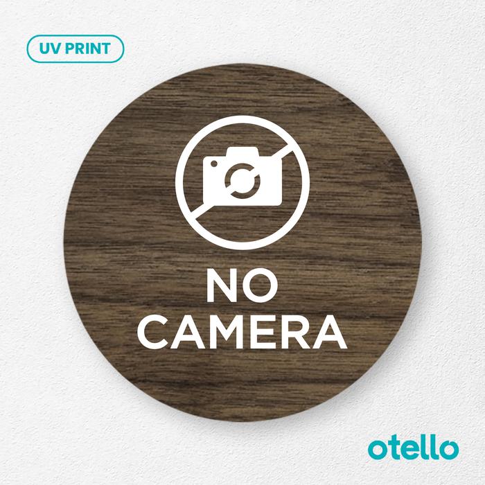 Jual Signage No Camera Dilarang Foto Sign Board Kayu Label Papan Nama ...