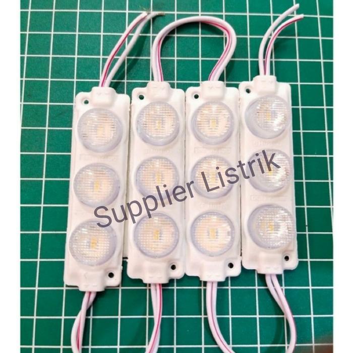 Jual LAMPU LED MODUL 3 MATA SMD DC 12 VOLT & 24 VOLT TAHAN AIR / WATERPROOF - Putih, 3 LED 12 ...