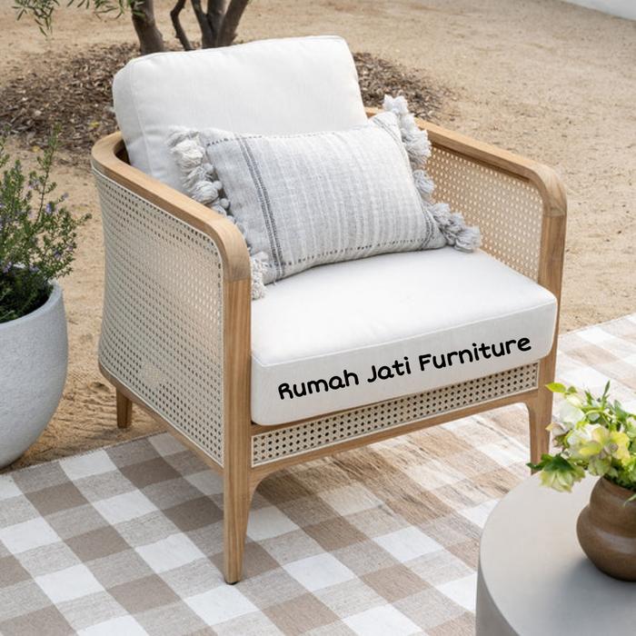 Jual Sofa Single Rotan Bahan Rangka Kayu Jati Model Terbaru , Sofa ...