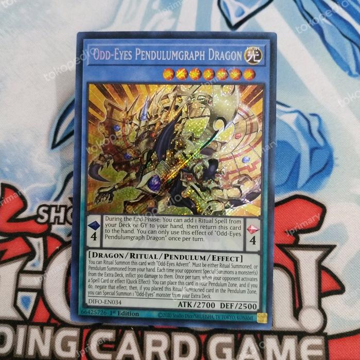 Jual yugioh odd eyes pendulumgraph dragon DIFO secret rare original ...