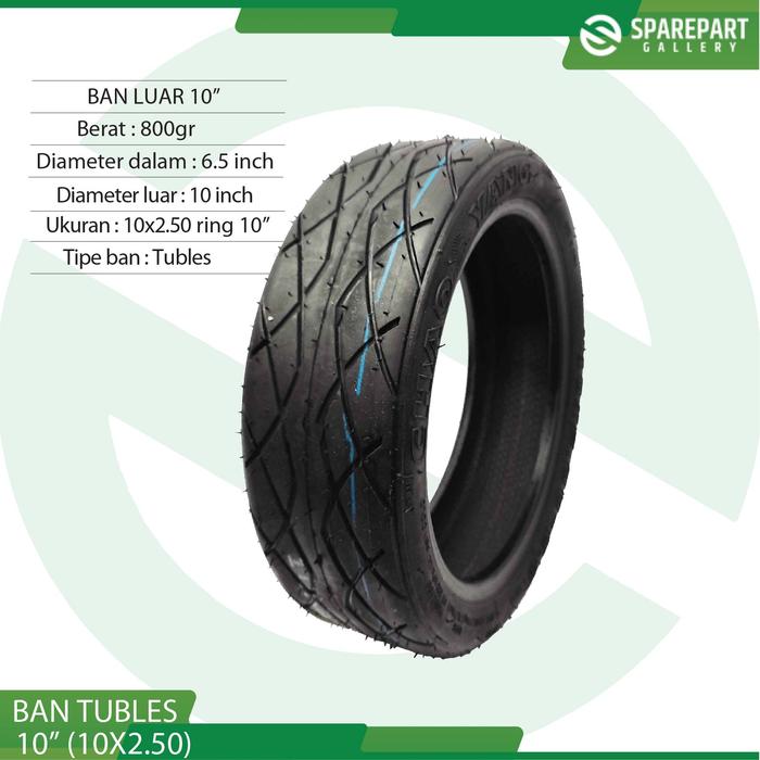 Jual Ban Tubles 10inch (10x2.50) skuter listrik otoped ring10 ...