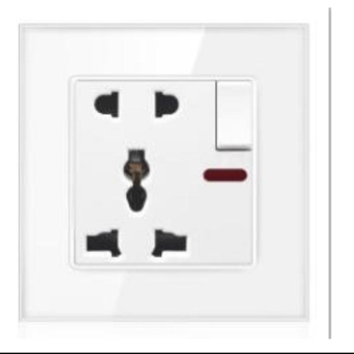 Jual Smatrul Saklar Universal Soket Dinding White Wall 5 Hole Power ...