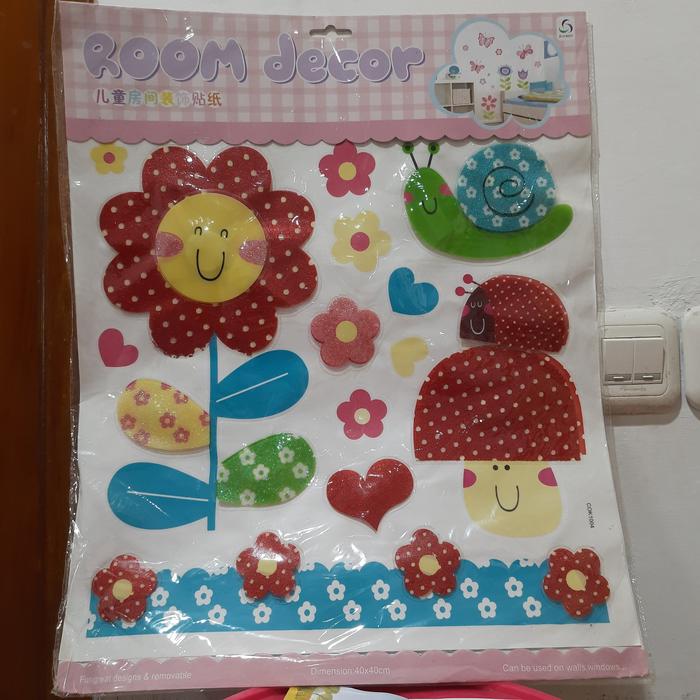 Jual stiker room decor bunga stiker room decor anak wall decor kamar ...