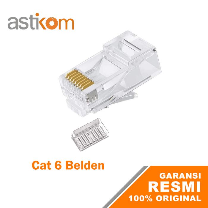 Jual Konektor RJ45 Cat 6 Belden Connector RJ 45 CAT6 Eceran| By Astikom ...