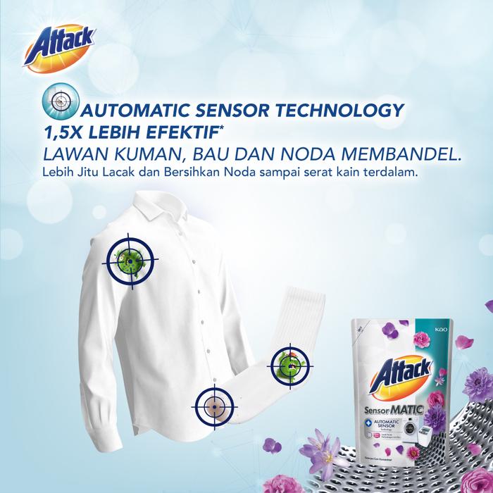 Jual Attack Sensor Matic 1200ml Twinpack - Deterjen Cair Untuk Mesin Cuci Di Seller Velvet Store ...