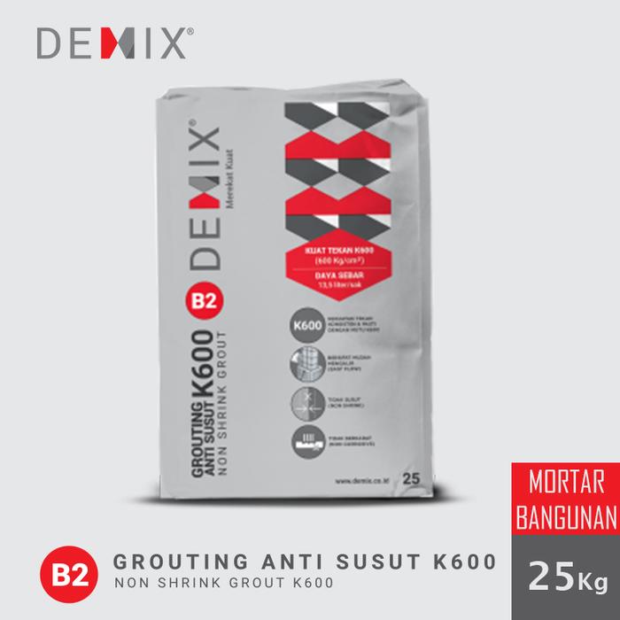 Jual Demix B2 - GROUTING ANTI SUSUT K600 25Kg - Kota Cimahi - Mortar Bangunan Bandung | Tokopedia