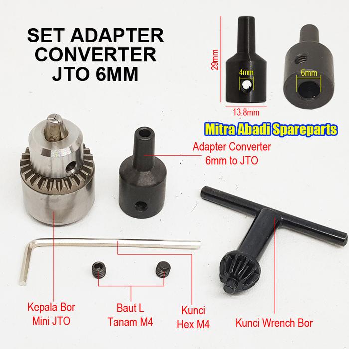 Jual KEPALA BOR KECIL Lubang JTO 0.3-4mm Mini Drill Chuck JTO Fit - SET ...
