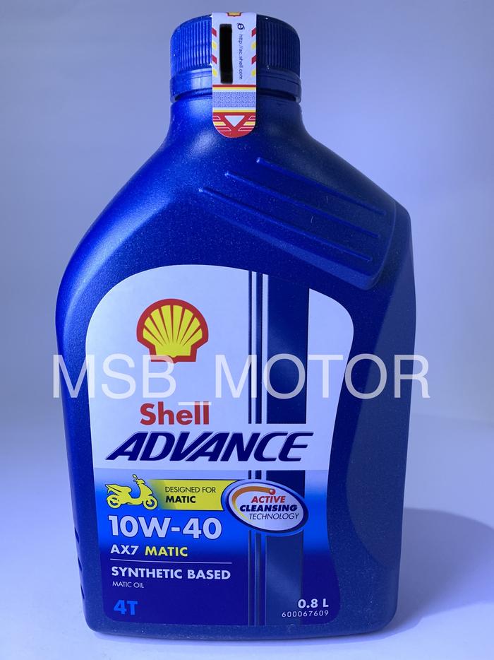 Jual Oli Shell Advance AX7 Matic 10W/40 0,8 Liter ORIGINAL VARIO BEAT ...