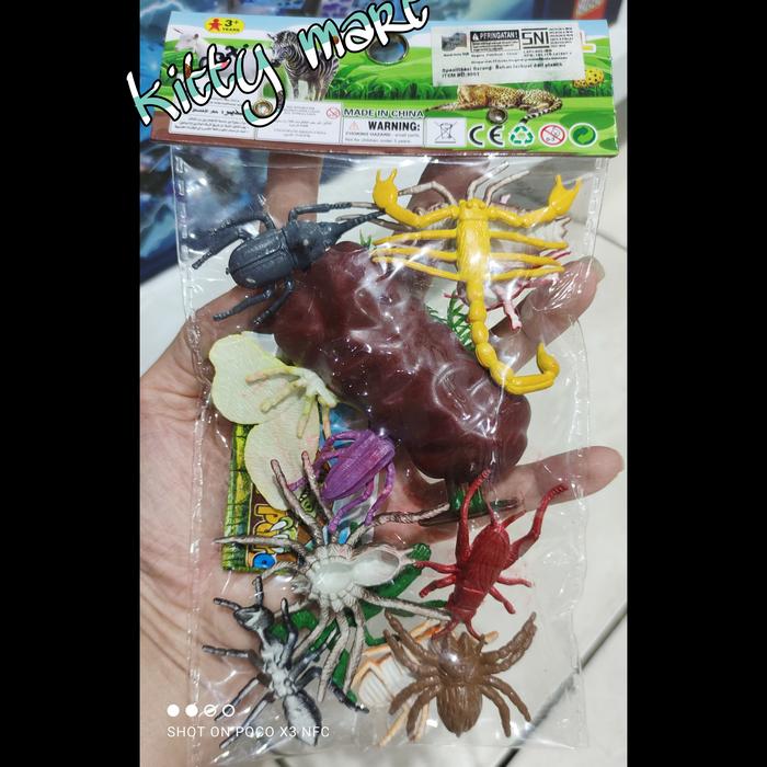 Jual MAINAN BINATANG KARET HEWAN LIAR DINOSAURUS SERANGGA CICAK IKAN ...