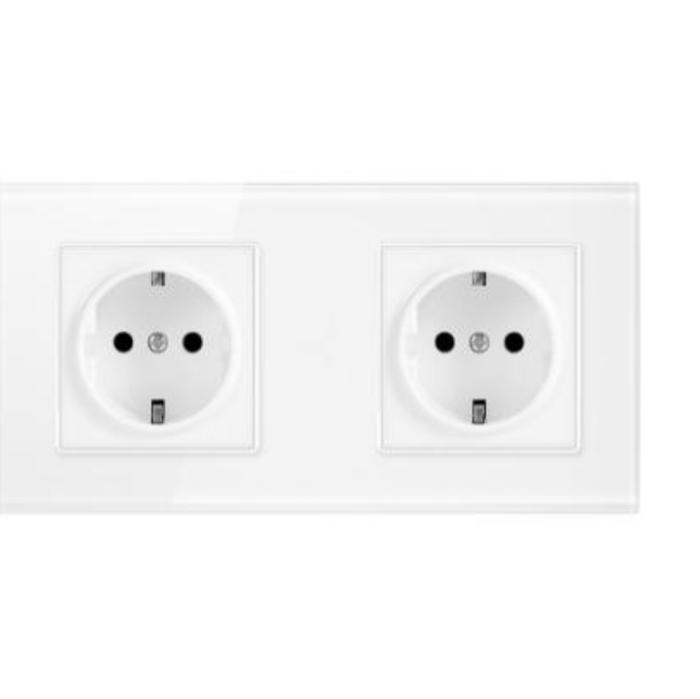 Jual Smatrul Double Saklar Soket Dinding Wall Duplex Power Socket Plug ...