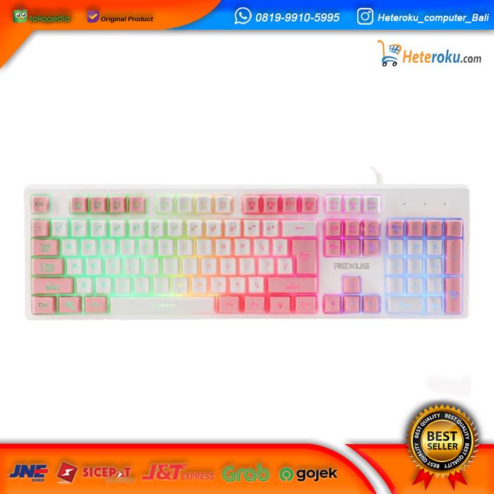 Jual Keyboard Gaming REXUS BATTLEFIRE K9E WHITE PINK - Kota Denpasar ...