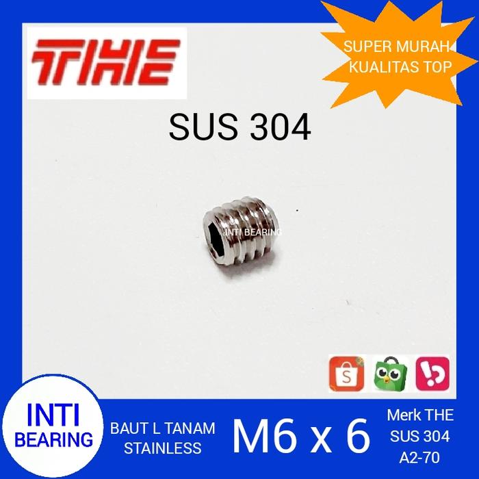 Jual BAUT L TANAM STAINLESS M6x6 THE M6 x 6 SS SUS 304 SOCKET SET SCREW - Kota Cimahi - INTI ...