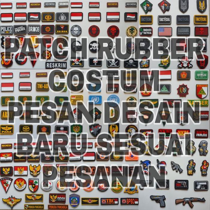 Jual patch rubber costum/pesanan logo baru minimal 50 pcs per logo ...