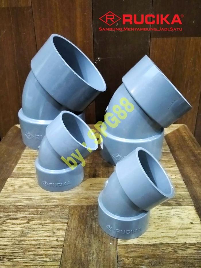 Jual Elbow PVC Rucika D 45* 2" inch Elbow Knee Keni Fitting Pipa PVC ...
