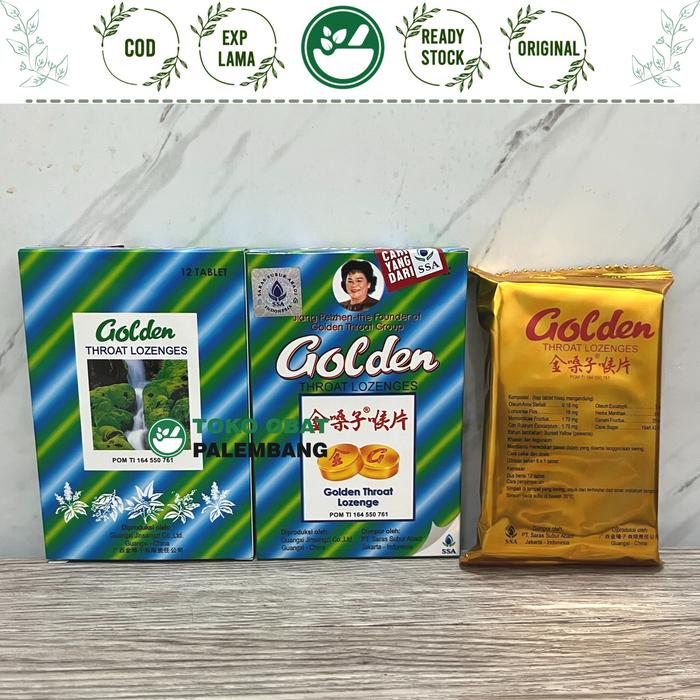 Jual GOLDEN THROAT LOZENGES PERMEN CANDY TENGGOROKAN BATUK TROAT - Kota ...
