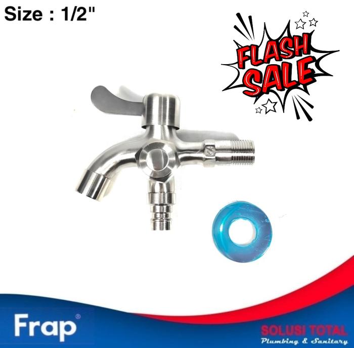 Jual Keran Cabang Mesin Cuci Stainless SUS 304 Two Way IF 6535 1/2 ...