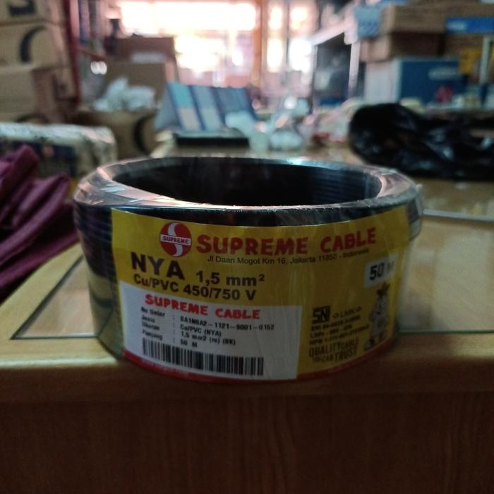 Jual KABEL SUPREME NYA 1X1.5 50 METER 1 X 1.5 1X1,5 - Hitam - Jakarta Barat - CENTRAL INDAH ...