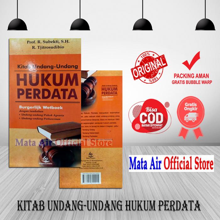 Jual Original Kitab Undang-undang Hukum Perdata -prof Subekti Balai ...