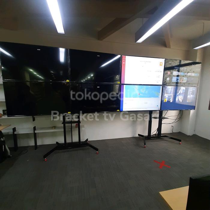 Jual Bracket tv standing 4 layar 40 inch s/d 60 inch super kokoh ...