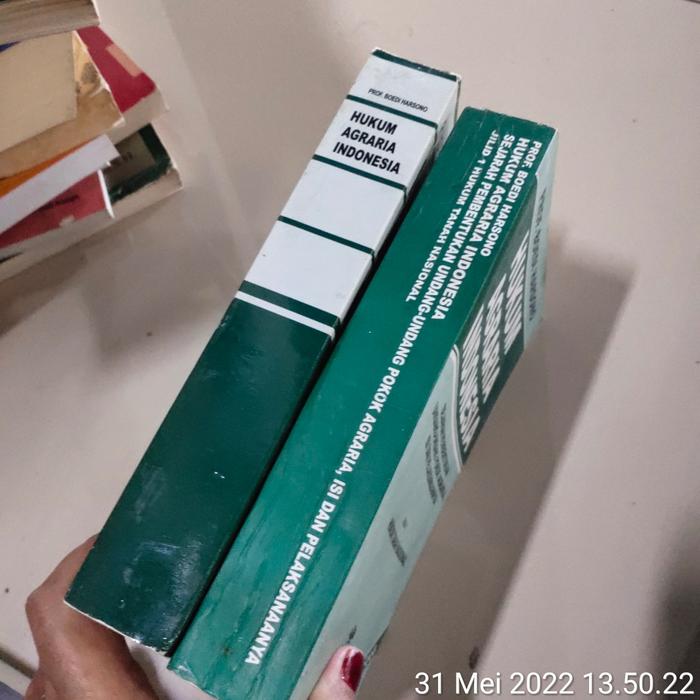 Jual Buku Hukum Agraria Indonesia 1dan 2 Prof Boedi Harsono Hukum Tanah ...