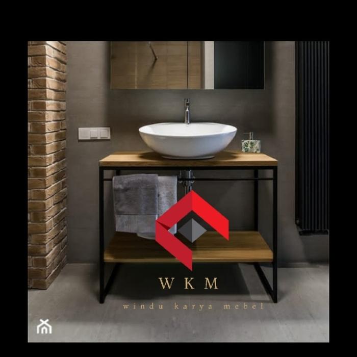 Jual meja sink/meja wastafel kayu mahoni industrial - Jakarta Barat ...