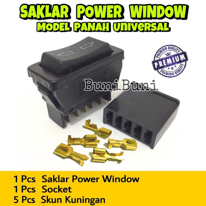 Jual Saklar / Switch Power Window Jendela Mobil Universal + Socket ...