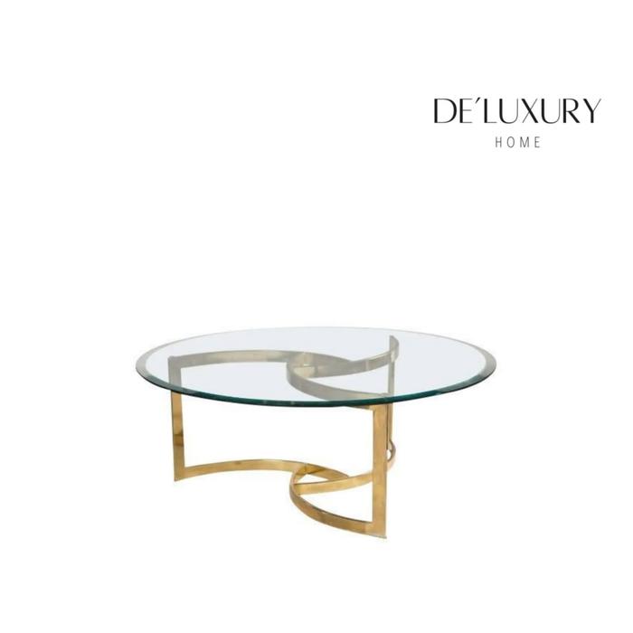 Jual Coffe table, meja kaca, meja bulat kaca, meja kaki gold, meja bar ...