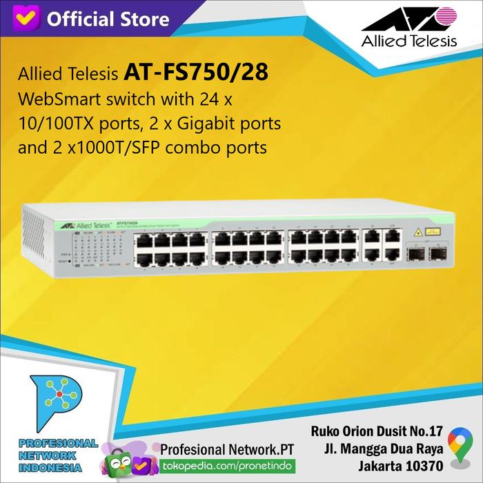 Promo Allied Telesis Websmart Fast Ethernet Switch AT-FS750/28 Cicil 0% 3x - Jakarta Pusat ...