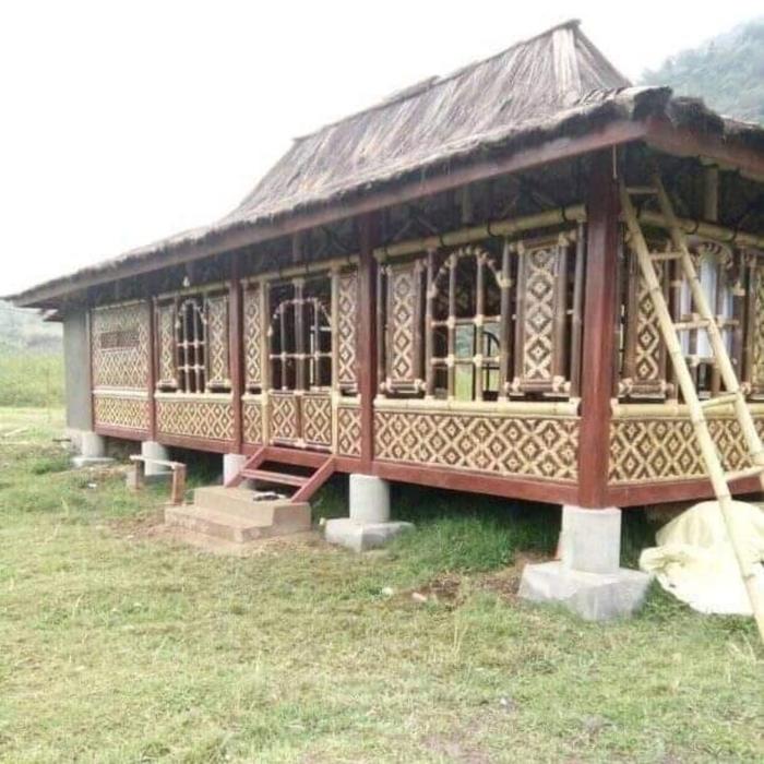 Jual #mushola bambu kombinasi kayu kelapa atap injuk harga permeter ...