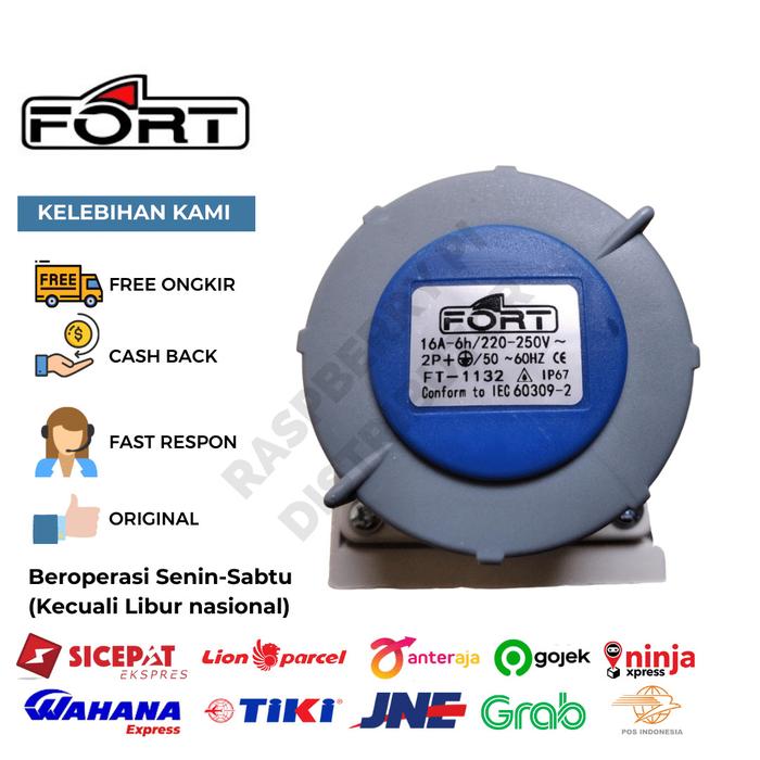 Jual FORT WALL SOCKET MOUNTING CEE FT-1132 3 POLE PIN 16A IP67 - Jakarta Barat - Raspberry Pi ...