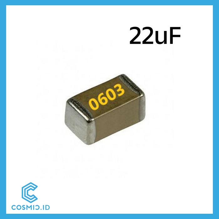 Jual Capacitor 22uF 22 uF 0603 Kapasitor microFarad SMD - Kab. Bandung ...