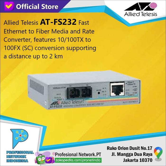 Promo Allied Telesis AT-FS232 Fast Ethernet to Fiber Media Rate ...