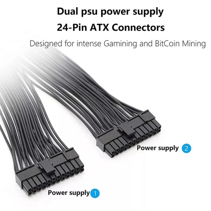 Jual Kabel 1 Psu 2 Mobo Dual Motherboard Splitter Adapter Converter ...