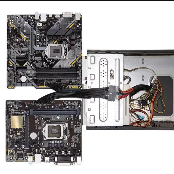 Jual Kabel 1 Psu 2 Mobo Dual Motherboard Splitter Adapter Converter ...