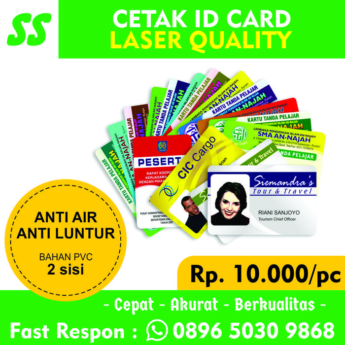 Jual CETAK ID CARD LASER QUALITY - Kota Medan - Sprint Shop | Tokopedia