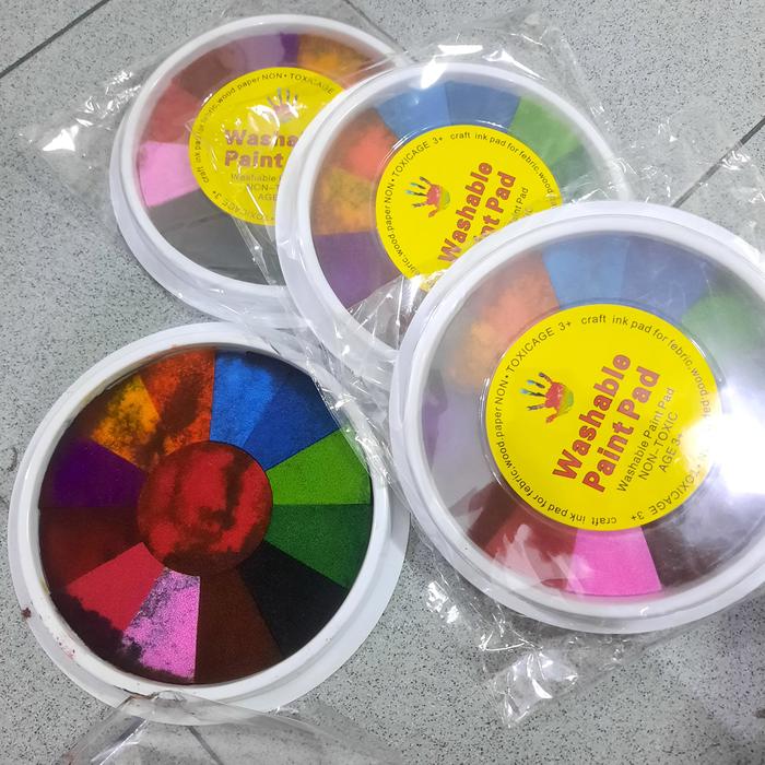 Jual Mainan Edukasi Ink Stamp Pad Stempel Cap Anak - Kerajinan Tangan ...
