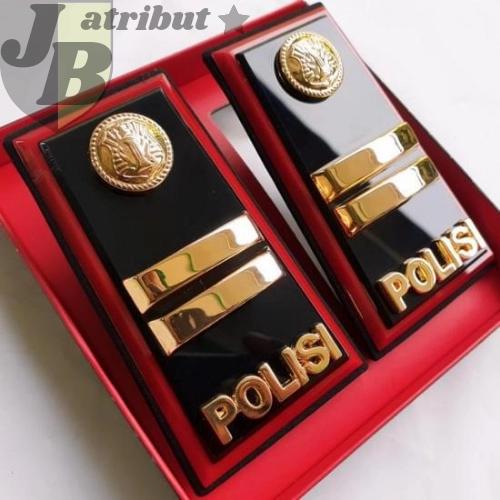 Jual pangkat iptu POLiSi pdh pul mika kilap lis dasar akrilik merah ...