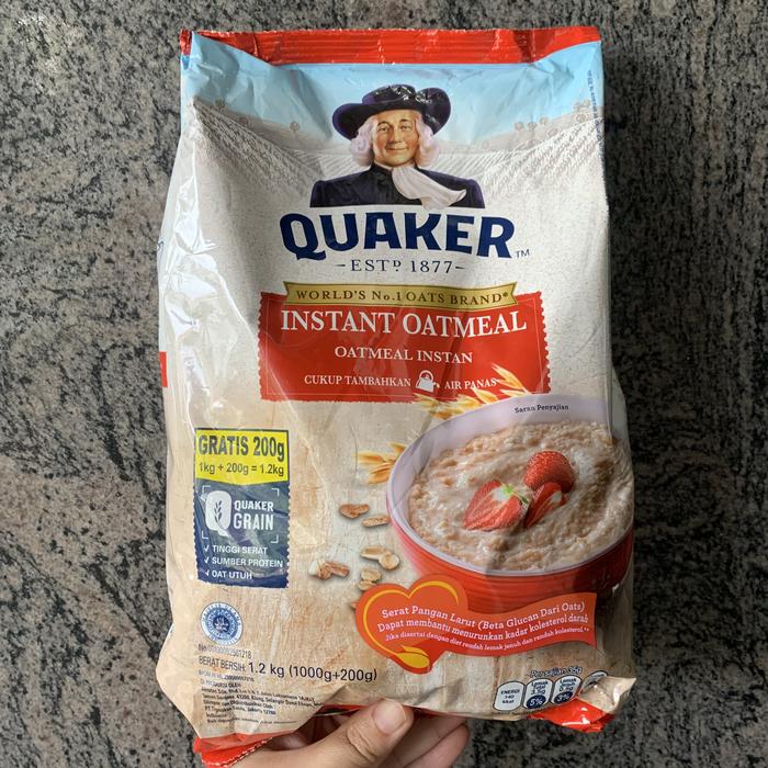 Jual Quaker Oat Merah 1.2kg Oatmeal Instan 1200 gr - Kota Surabaya ...