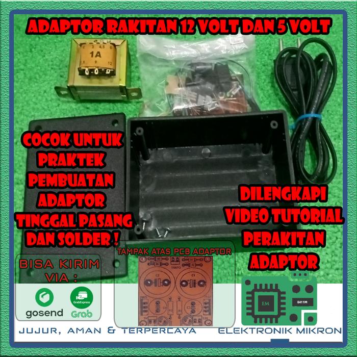 Jual PCB adaptor 12 volt + 5 volt + komponen ( adaptor rakitan) - Kota ...