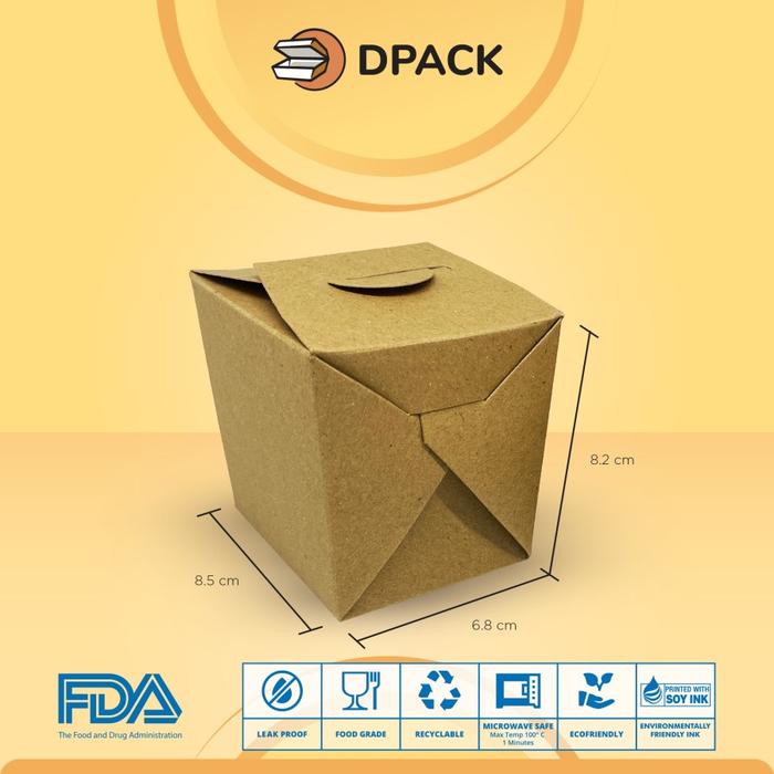 Jual Food Pail Selip Size M Per100 | Eco Kraft Foodgrade Paper Rice Box ...