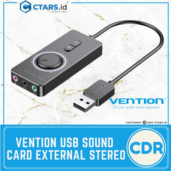 Jual [CDR] Vention Sound Card USB 2.0 With Volume Control Sound Adapter ...
