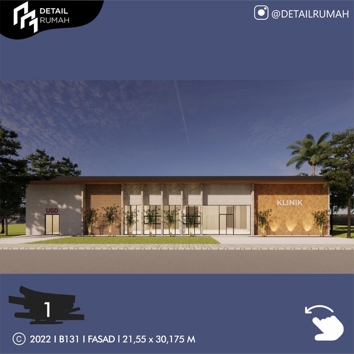 Jual DESAIN KLINIK KONSEP MODERN MINIMALIS 21,55X30,175 M METER 1 ...