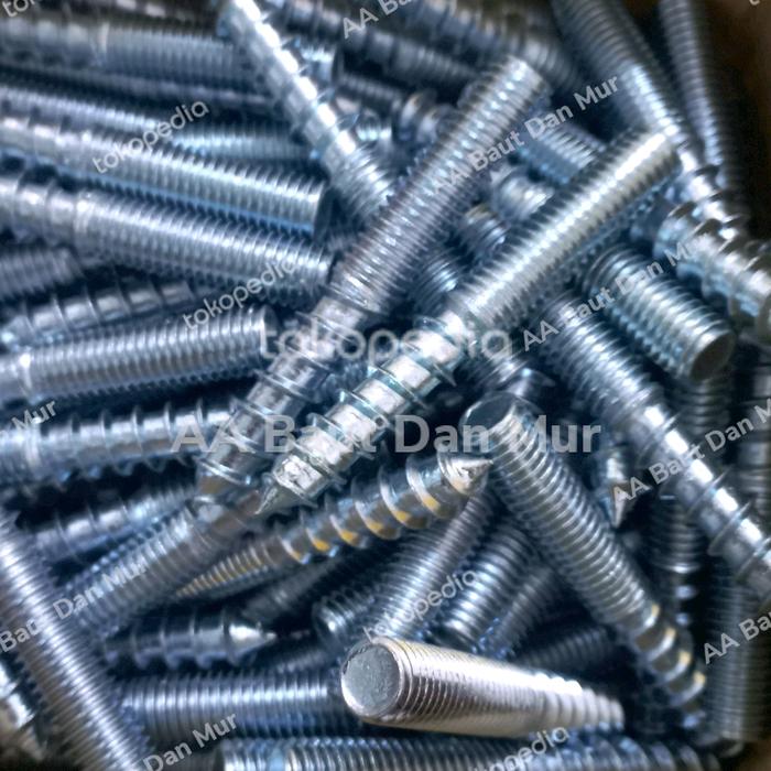 Jual Baut Kaki TV Putih M8 x 60 / Hanger Bolt / Baut Gantung - Jakarta ...