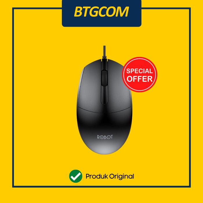 Jual ROBOT M120 OFFICE/LAPTOP/PC/KOMPUTER WIRED OPTICAL MOUSE ORIGINAL ...