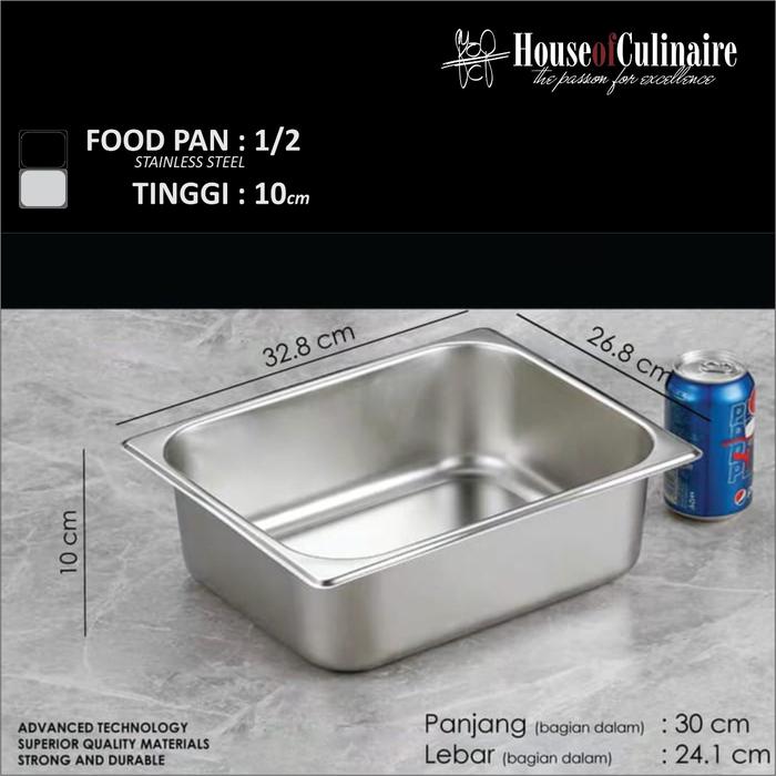 Jual Food Pan Stainless 1/2 Tinggi 10 cm Gastronom Pan - Kota Bandung ...