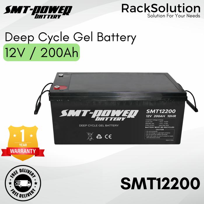 Jual Battery Kering aki kering SMT POWER 12V 200ah Deep Cycle Baterai ...